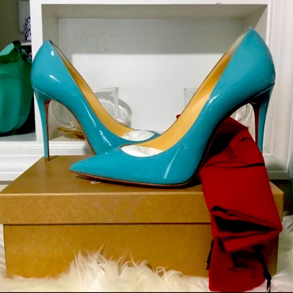 Christian Louboutin | Shoes | Christian Louboutin Light Blue Patent ...